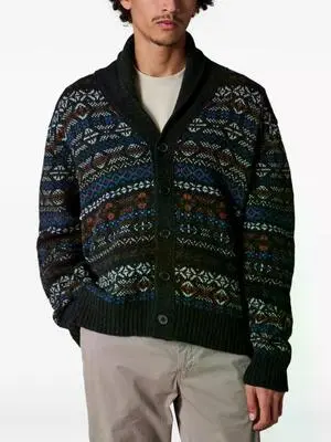 Paul Smith Patterned Shawl-collar Cardigan - Blue