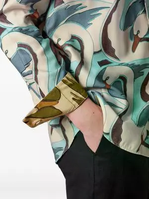 Paul Smith Swan Patterned Shirt - Neutrals