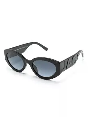 Marc Jacobs Embossed-logo Oval-frame Sunglasses