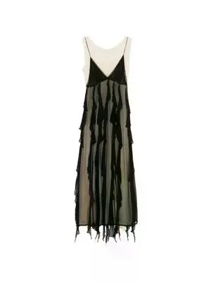 MES DEMOISELLES Charlene Ruffled Maxi Dress - Black