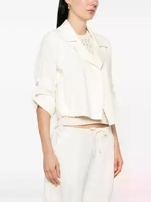 MONOCHROME Turn-up Sleeve Drawstring Jacket