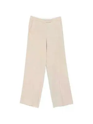 Marella Wide Leg Linen Trousers - Neutrals