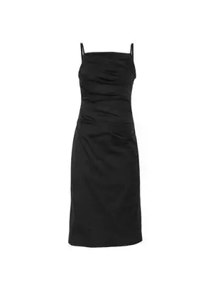 Marella Draped Midi Dress - Black
