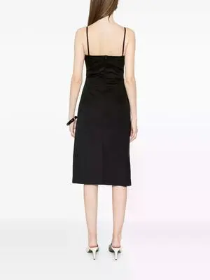 Marella Draped Midi Dress - Black