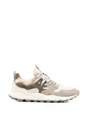 FLOWER MOUNTAIN Yamano 3 Nubuck Leather Sneakers - Neutrals