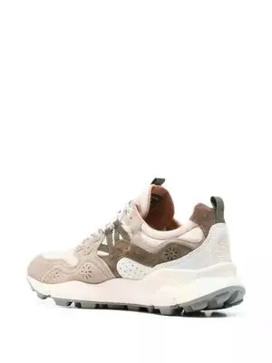 FLOWER MOUNTAIN Yamano 3 Nubuck Leather Sneakers - Neutrals