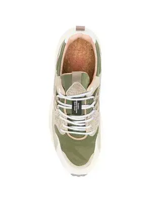 FLOWER MOUNTAIN Yamano 3 Nubuck Leather Sneakers - Green