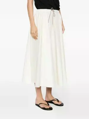 CORDERA Drawstring Waist Skirt - White