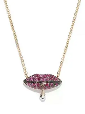 Delfina Delettrez Lips-pendant Ruby Necklace