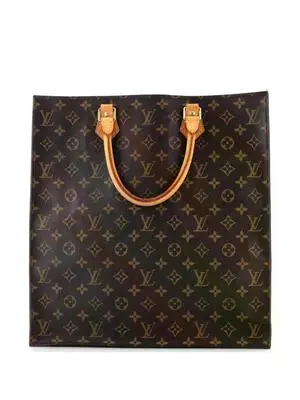 LOUIS VUITTON Vintage Sac Plat Monogram Canvas Tote - Brown