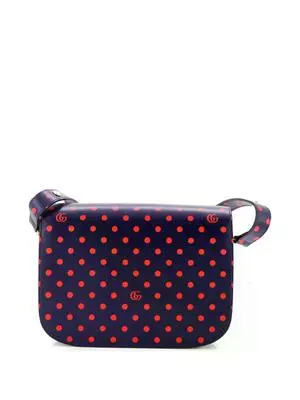 Gucci Horsebit 1955 Printed Leather Small Shoulder Bag - Blue