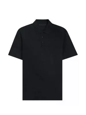 BOSS X Beckham Polo Shirt In Linen - Black