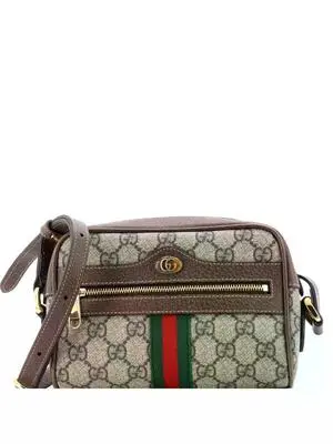 Gucci Ophidia Mini Crossbody Bag Gg Coated Canvas - Brown