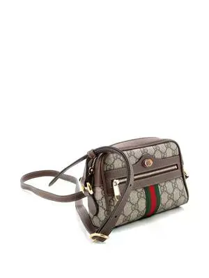 Gucci Ophidia Mini Crossbody Bag Gg Coated Canvas - Brown