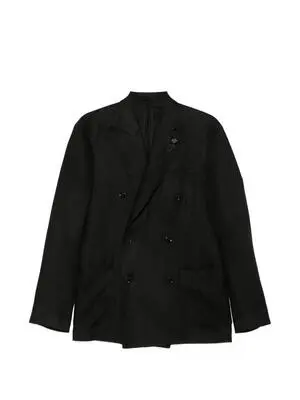 LARDINI Double-breasted Blazer - Black