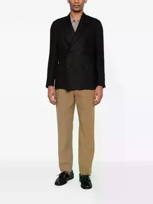 LARDINI Double-breasted Blazer - Black