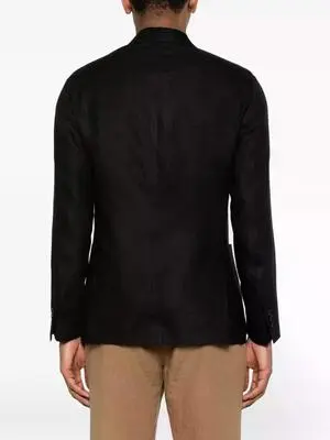 LARDINI Double-breasted Blazer - Black