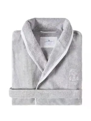 Brunello Cucinelli Cotton Terrycloth Bathrobe With Linen Trims