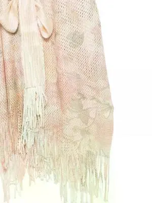 TWINSET Floral-print Fringed Beach Cover-up