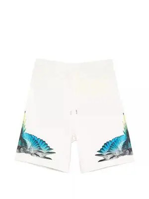 COUNTY OF MILAN Wings Print Shorts - Neutrals