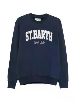 MC2 SAINT BARTH Lettering Crewneck Sweatshirt - Blue