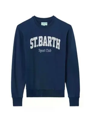 MC2 SAINT BARTH Lettering Crewneck Sweatshirt Blue