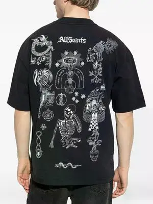 ALLSAINTS Terra Oversized Graphic-print T-shirt - Black