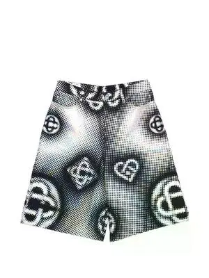 Casablanca Pearlescent Monogram Shorts - Black