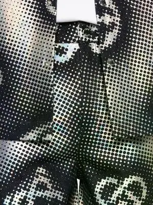 Casablanca Pearlescent Monogram Shorts - Black