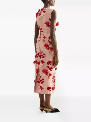 Erdem Floral Sleeveless Pencil Midi Dress