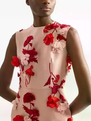 Erdem Floral Sleeveless Pencil Midi Dress