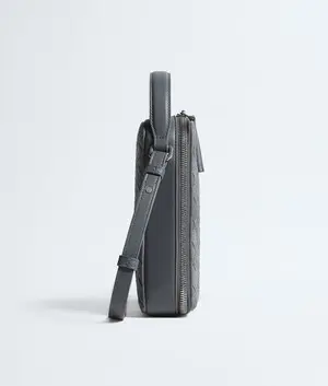 Bottega Veneta Intrecciato Denim Suede Leather Phone Pouch - Cloudy Indigo/shadow