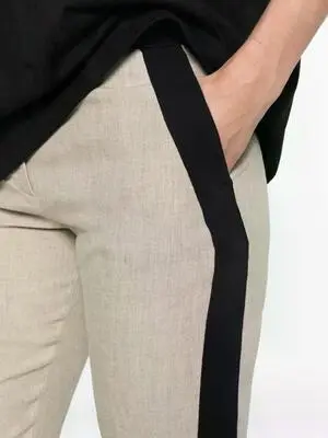 Coperni Contrasting-trim Trousers - Neutrals