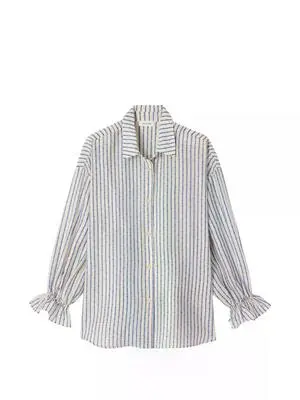 American Vintage Striped Shirt With Ruffled Cuffs