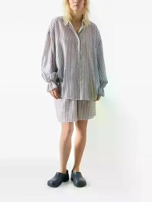 American Vintage Striped Shirt With Ruffled Cuffs