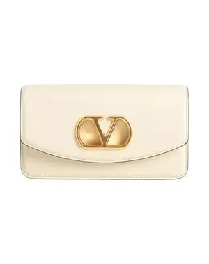 Valentino Garavani Leather Clutch - Cream