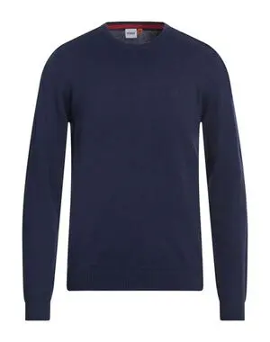 FERRE' Knitted Cotton Sweater - Navy