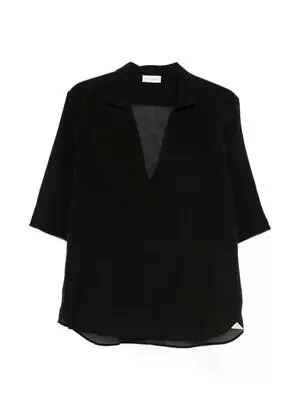 Tagliatore V-neck Shirt - Black