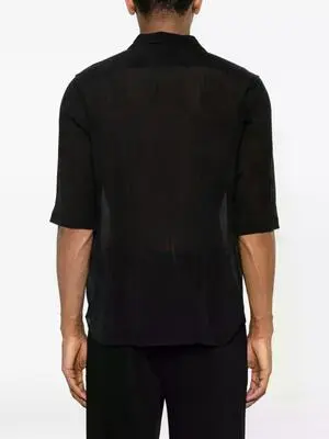 Tagliatore V-neck Shirt - Black