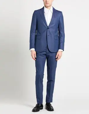 TOMBOLINI Suit Size Wool, Polyester, Elastane - Blue
