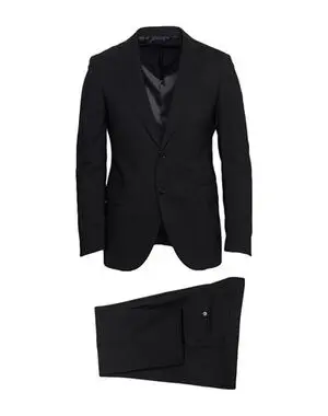 TOMBOLINI Suit Size Virgin Wool, Elastane - Black
