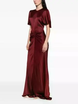 Victoria Beckham Gathered Maxi Dress - Red