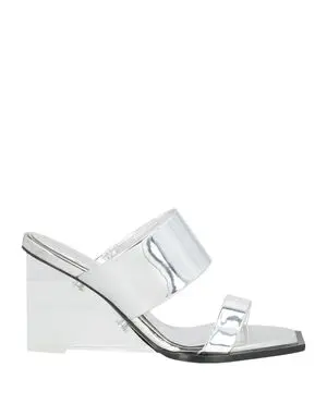 Alexander McQueen Metallic Sandals - Silver