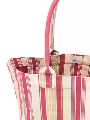 Isabel Marant Étoile Yenky Striped Tote Bag With Logo Patch - Pink