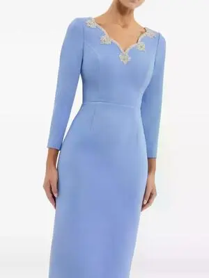 Rebecca Vallance Harlynn V-neck Midi Dress
