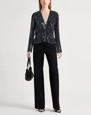 Ba&sh Peplum Metallic Top