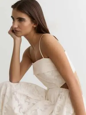 REISS Sian Cotton-blend Maxi Dress