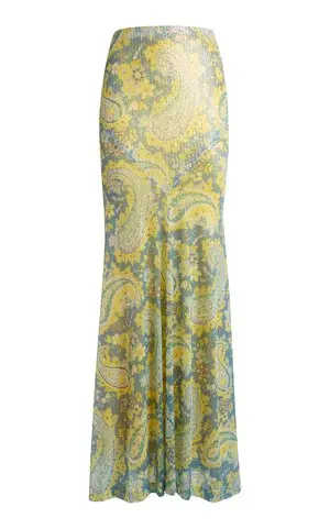 Etro Printed Maxi Skirt - Blue