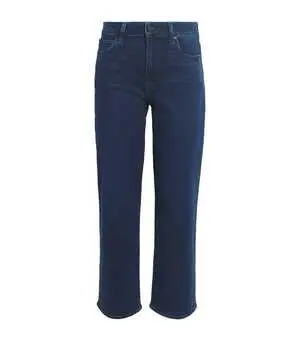 Paige Mason Ankle Straight Jeans - Navy