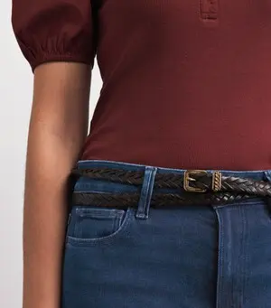Paige Mason Ankle Straight Jeans - Navy